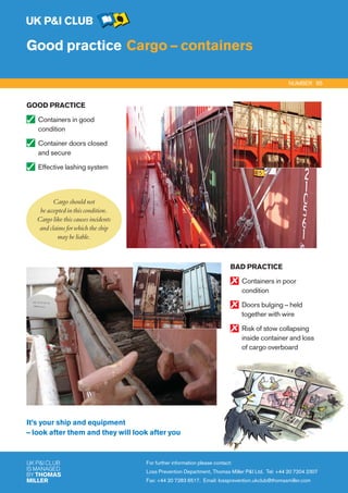 UK P&I Club Good Practice Posters Series | PDF