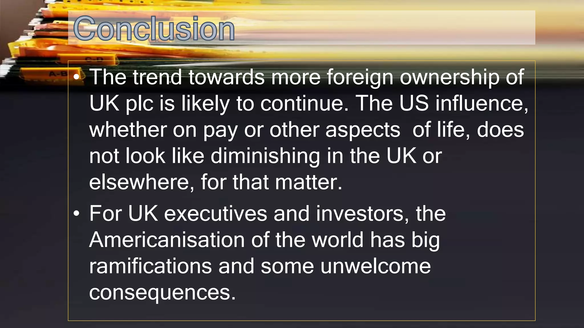 Uk plc and the americanisation of executive pay | PPTX | Personal ...