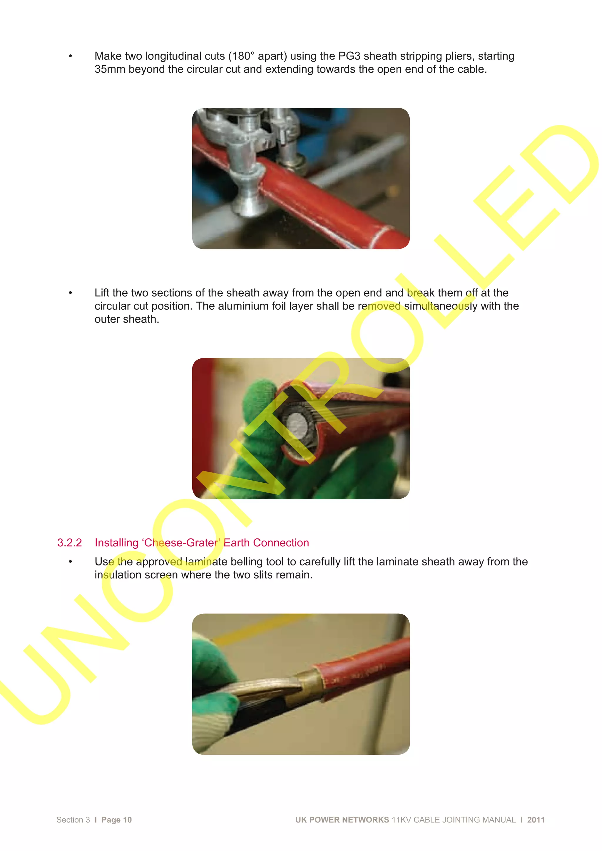 UKPN 11kV 6.6kV HV Cable Jointing, Preparation & Installation Manual ...
