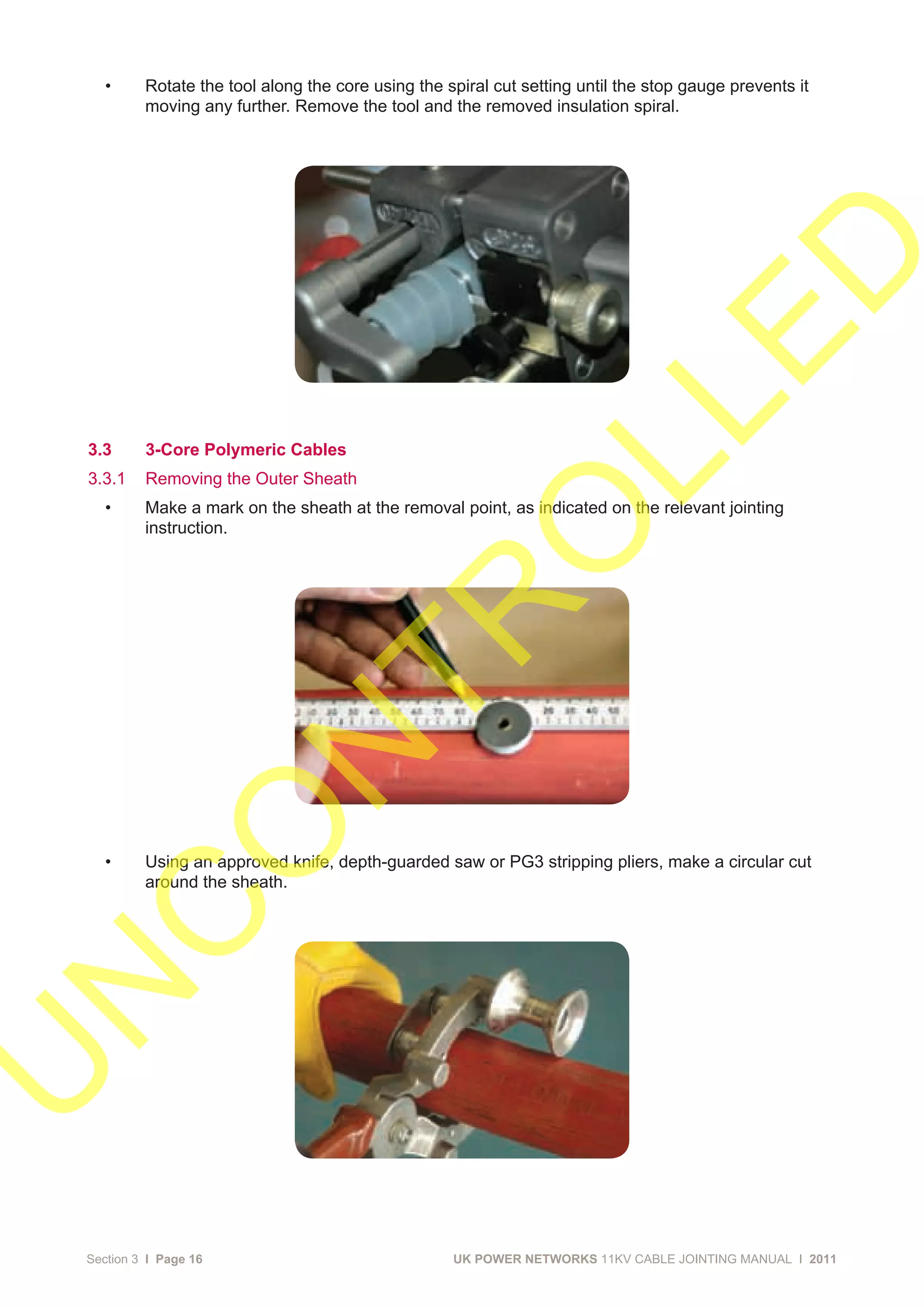 UKPN 11kV 6.6kV HV Cable Jointing, Preparation & Installation Manual ...