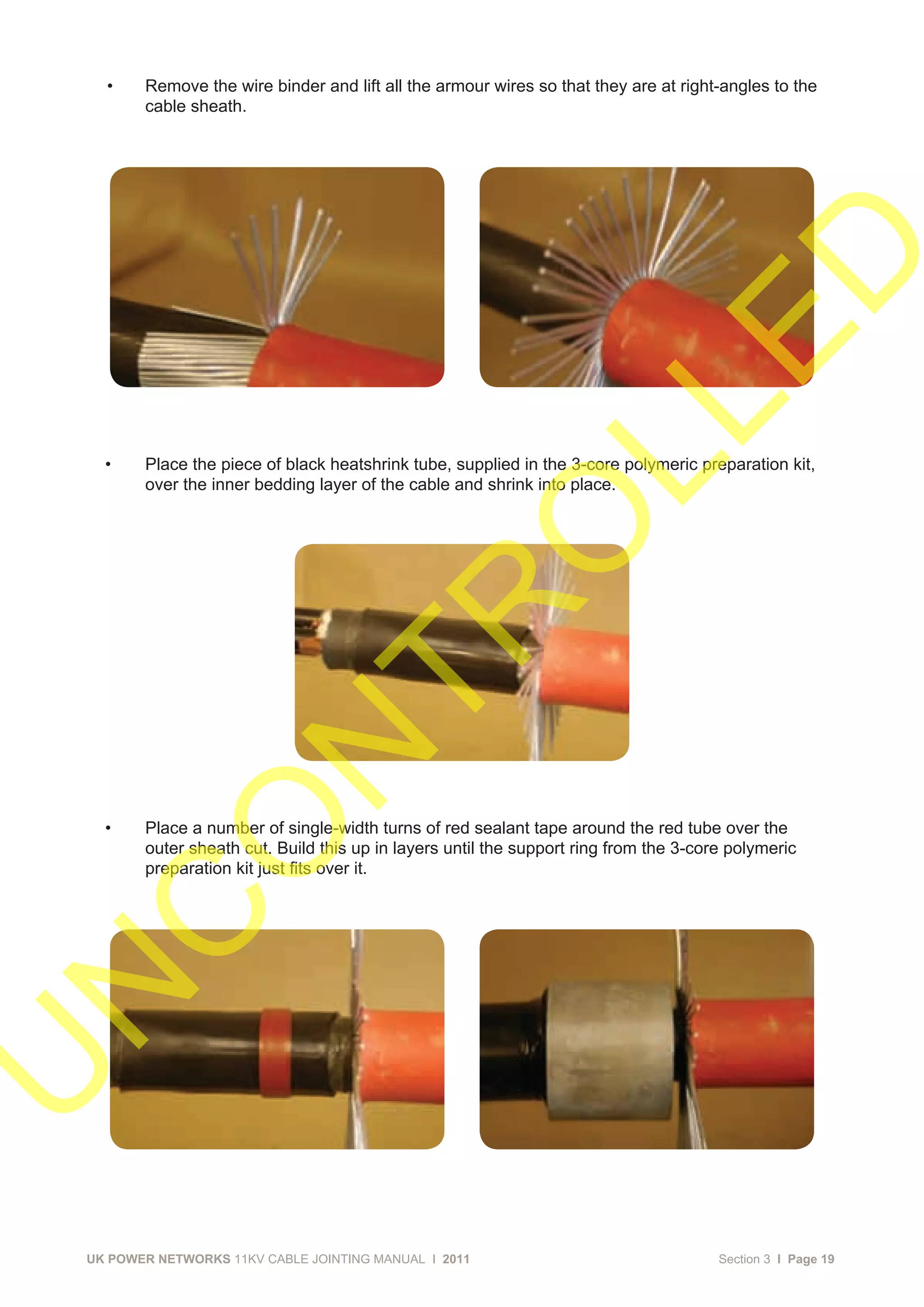 UKPN 11kV 6.6kV HV Cable Jointing, Preparation & Installation Manual ...