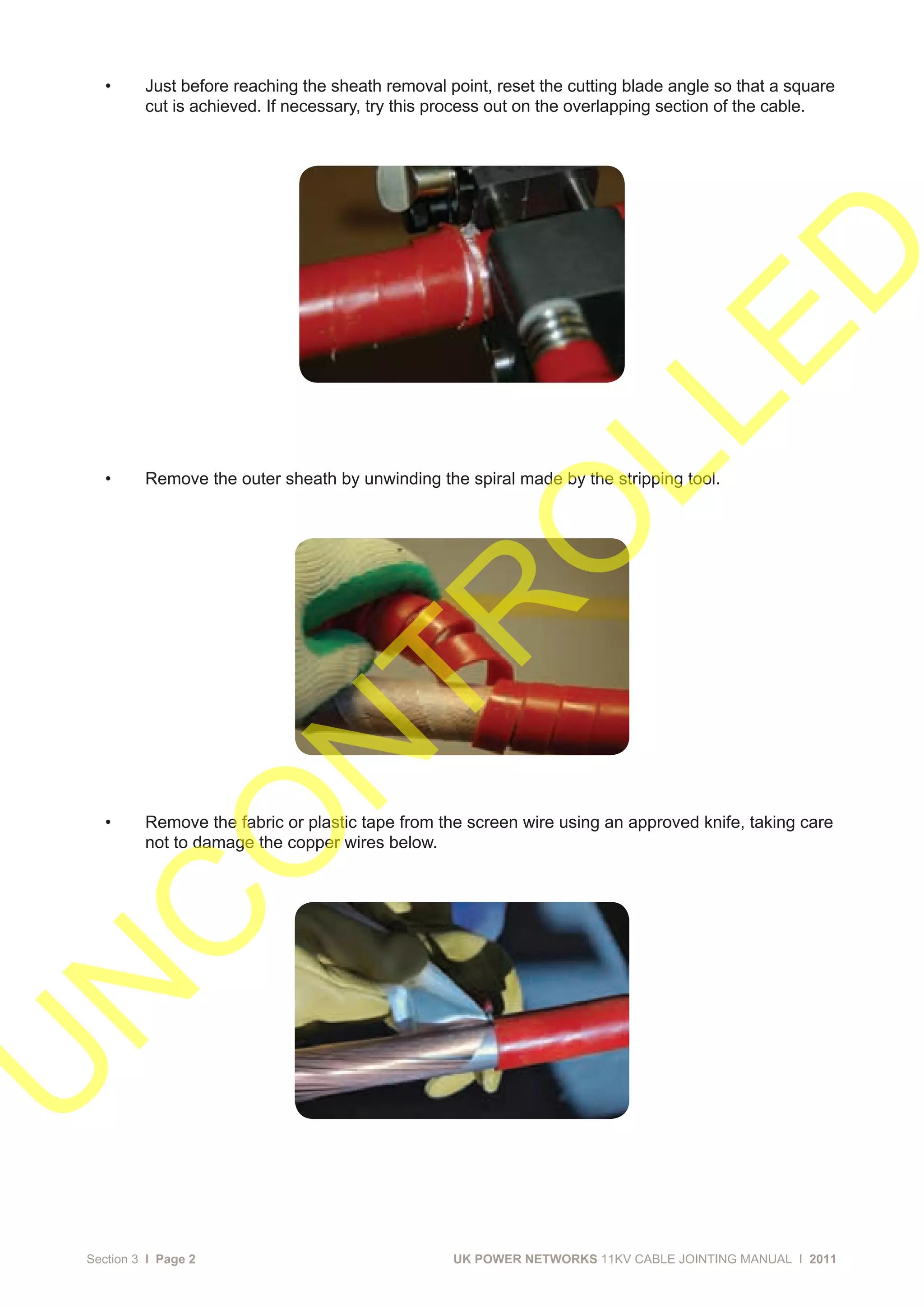 UKPN 11kV 6.6kV HV Cable Jointing, Preparation & Installation Manual ...