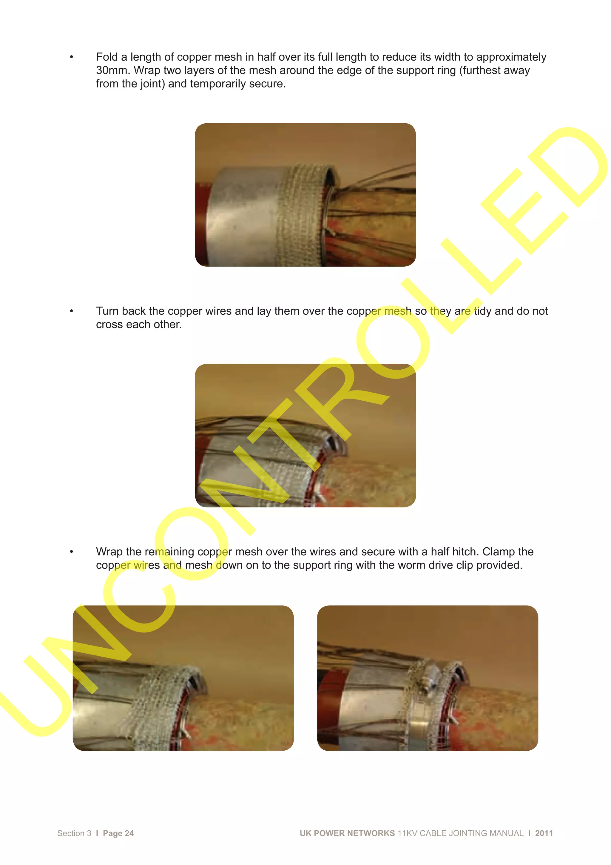 UKPN 11kV 6.6kV HV Cable Jointing, Preparation & Installation Manual ...