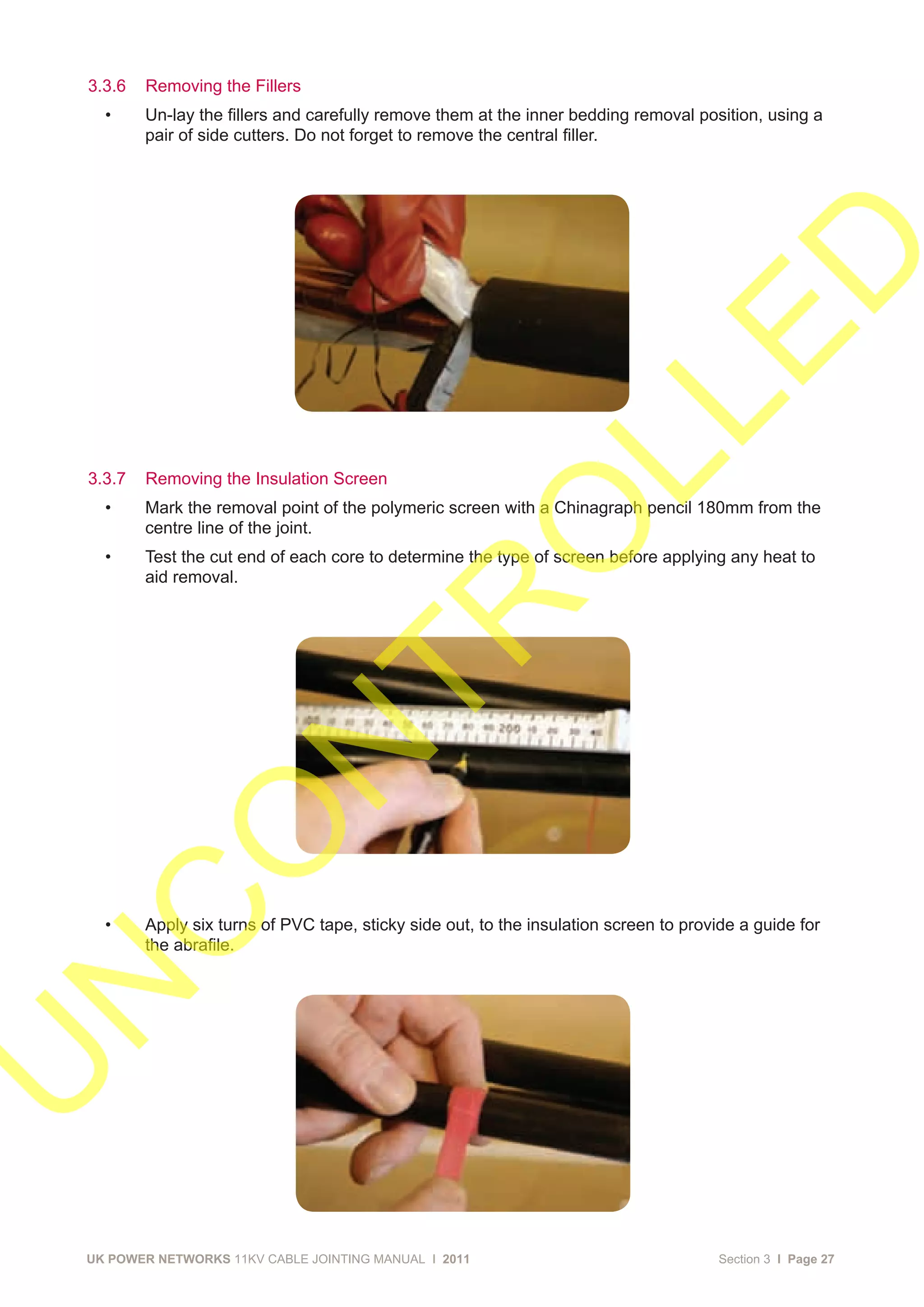 UKPN 11kV 6.6kV HV Cable Jointing, Preparation & Installation Manual ...