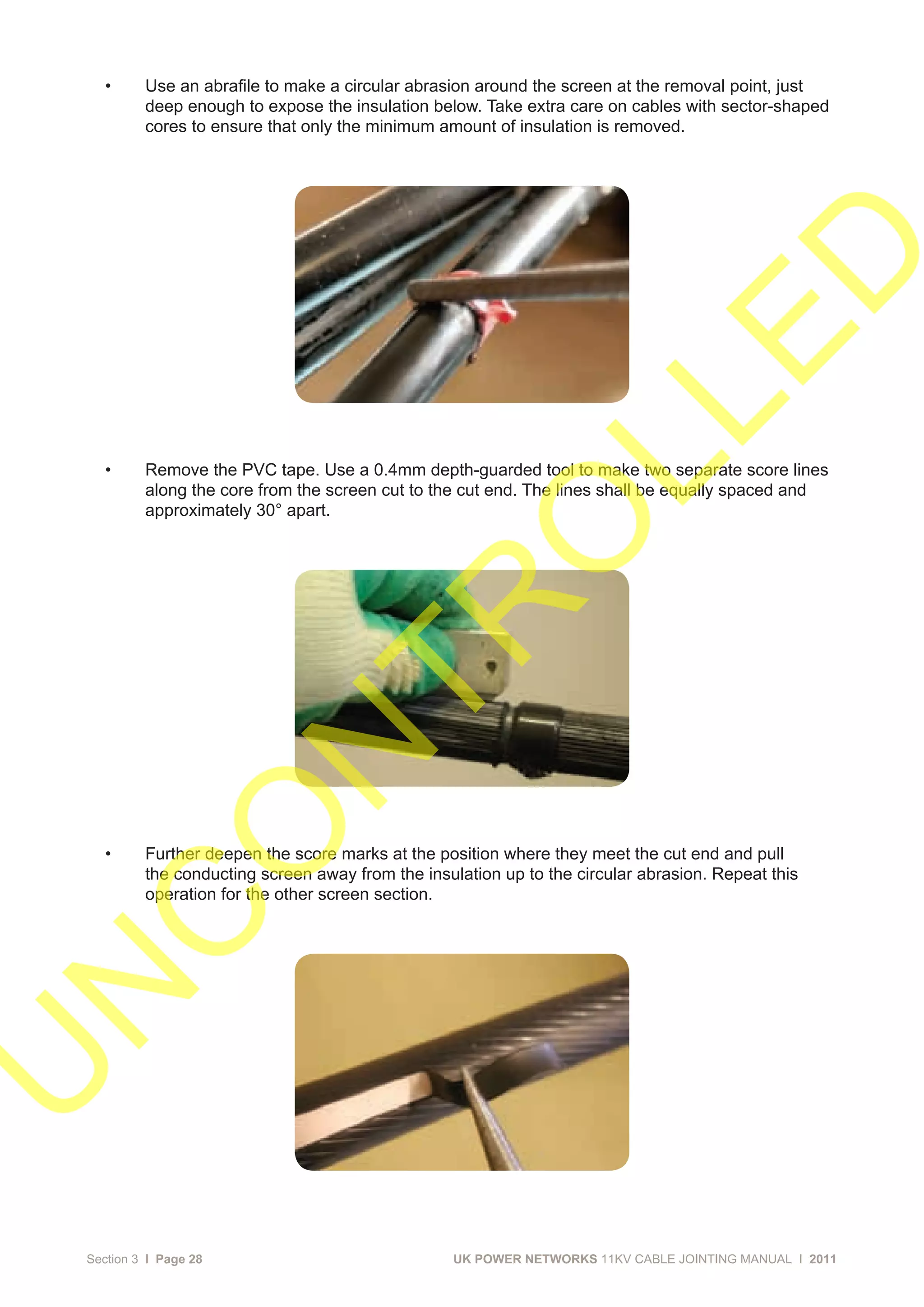 UKPN 11kV 6.6kV HV Cable Jointing, Preparation & Installation Manual ...