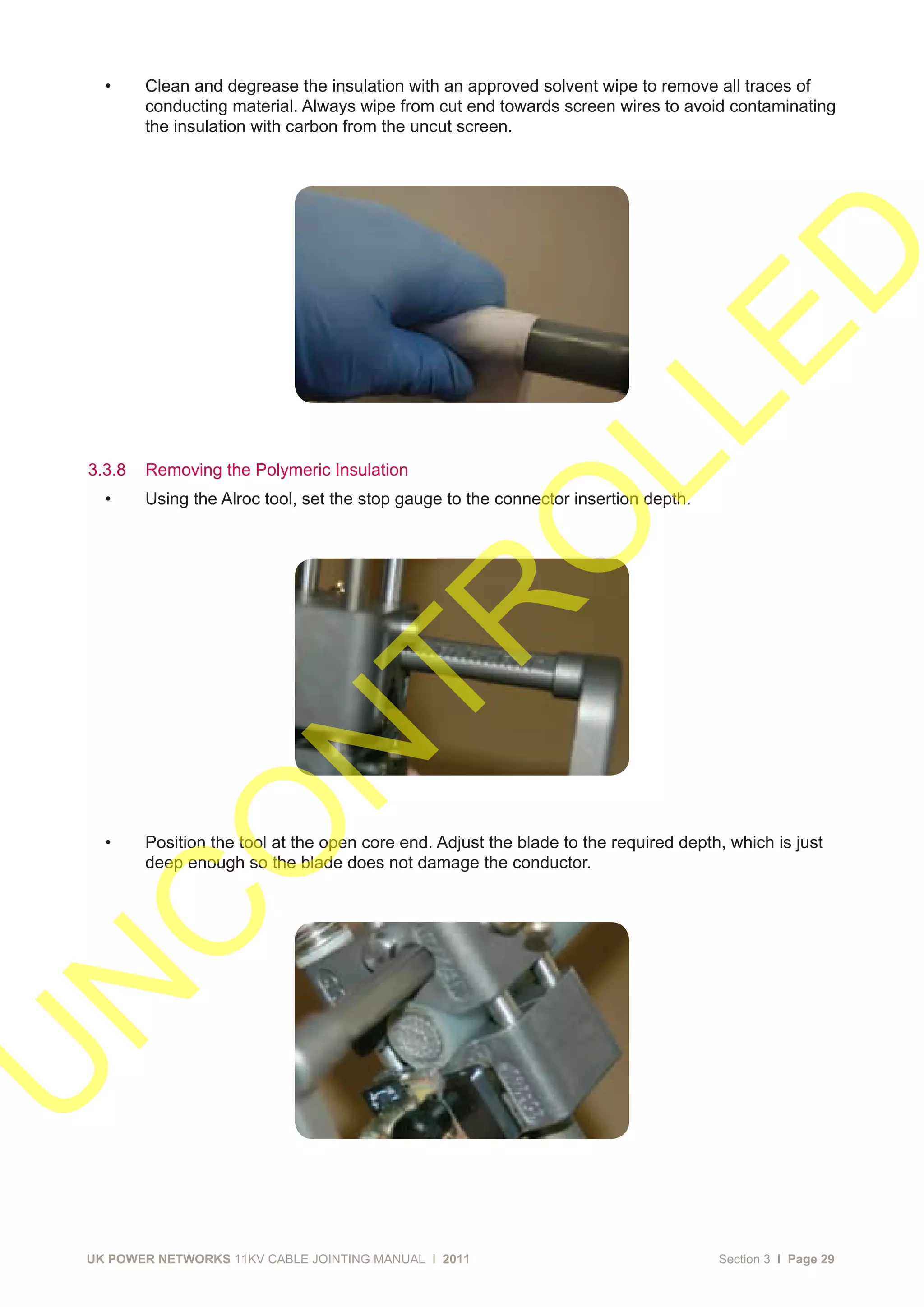 UKPN 11kV 6.6kV HV Cable Jointing, Preparation & Installation Manual ...