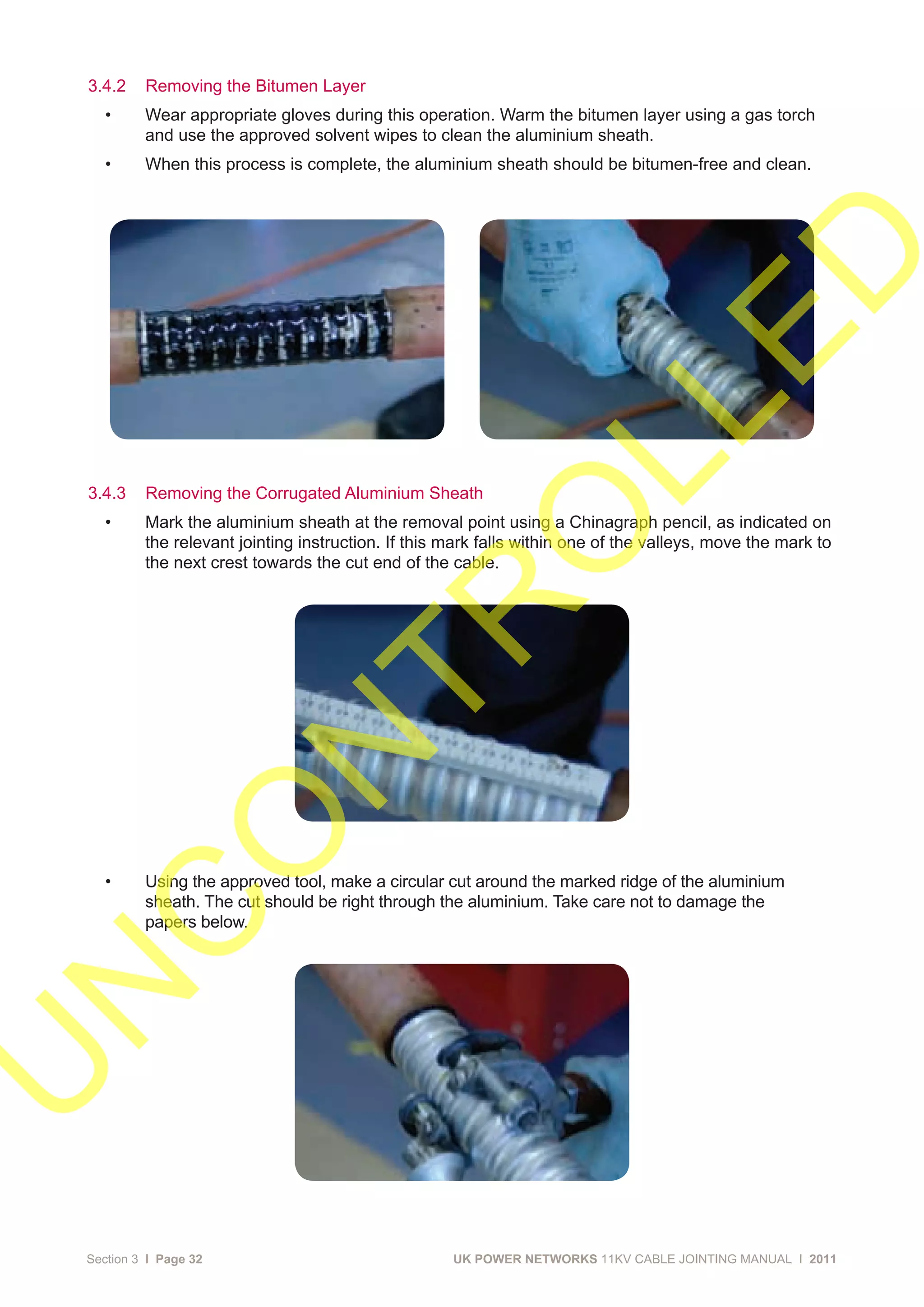 UKPN 11kV 6.6kV HV Cable Jointing, Preparation & Installation Manual ...