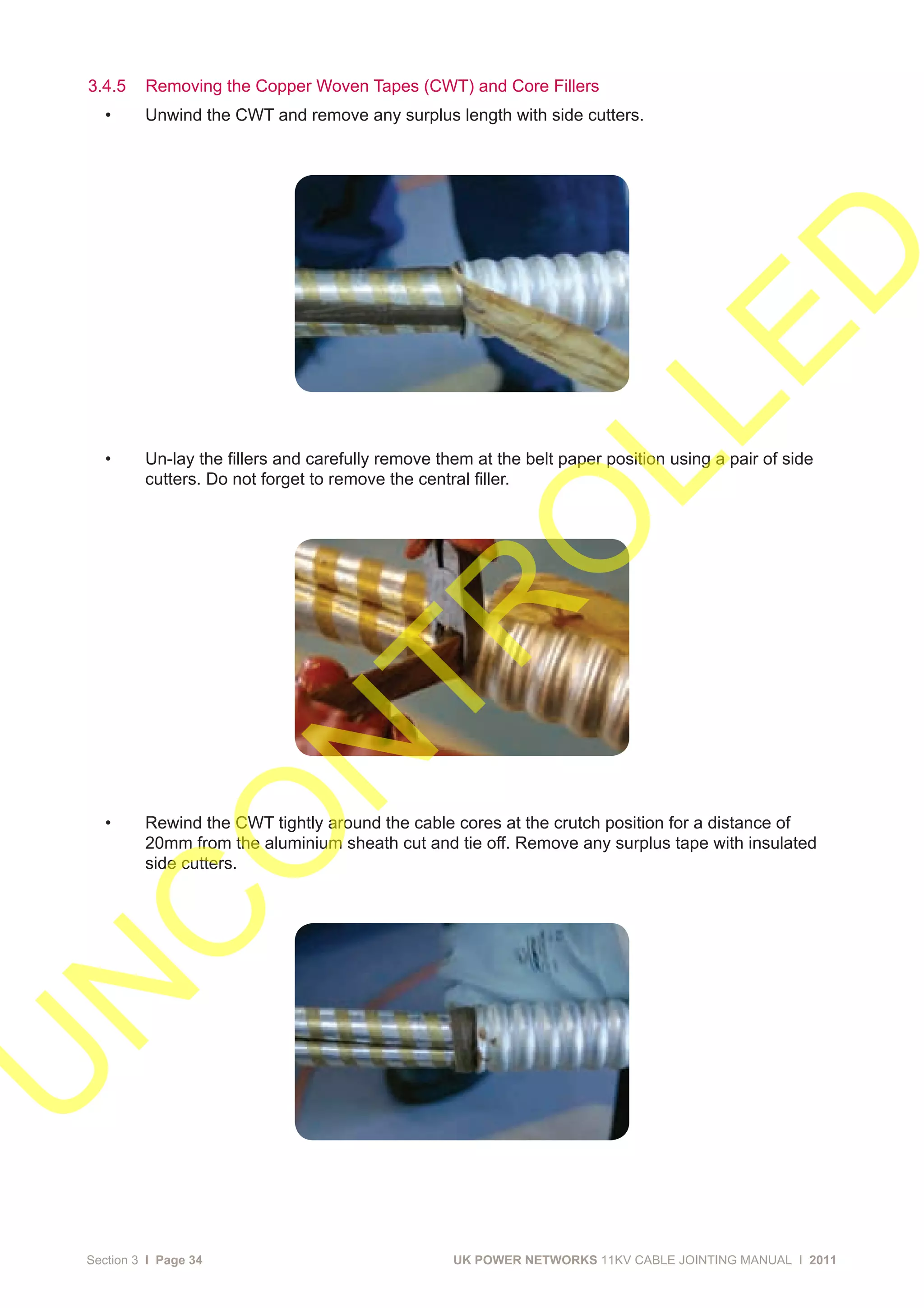UKPN 11kV 6.6kV HV Cable Jointing, Preparation & Installation Manual ...