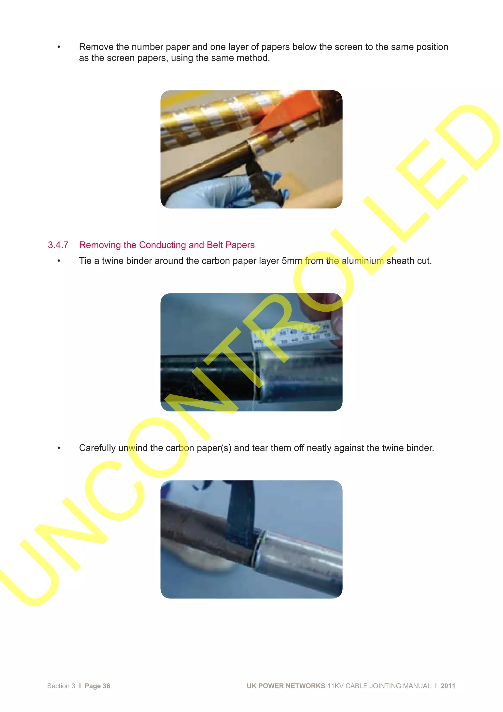 UKPN 11kV 6.6kV HV Cable Jointing, Preparation & Installation Manual ...