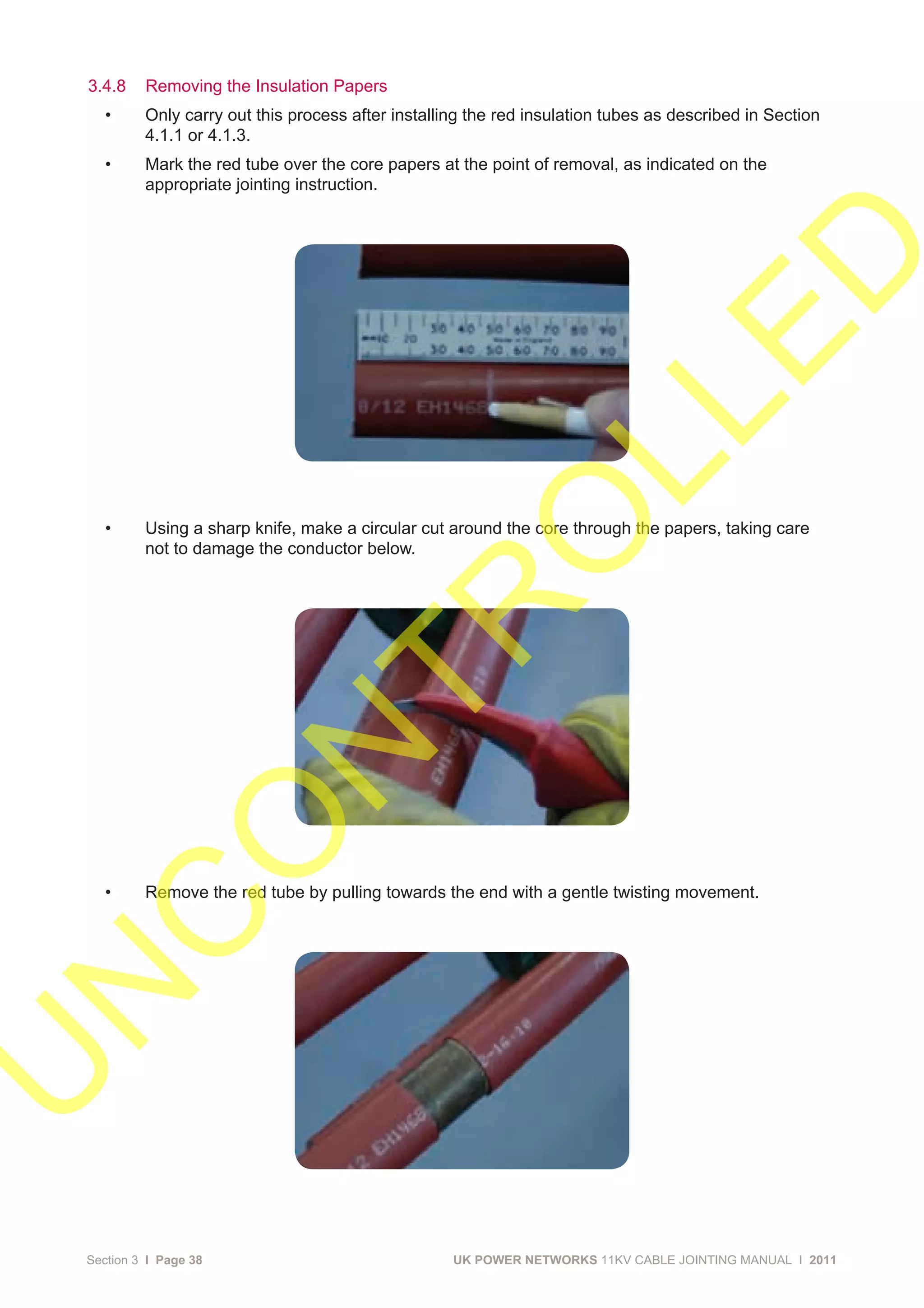 UKPN 11kV 6.6kV HV Cable Jointing, Preparation & Installation Manual ...