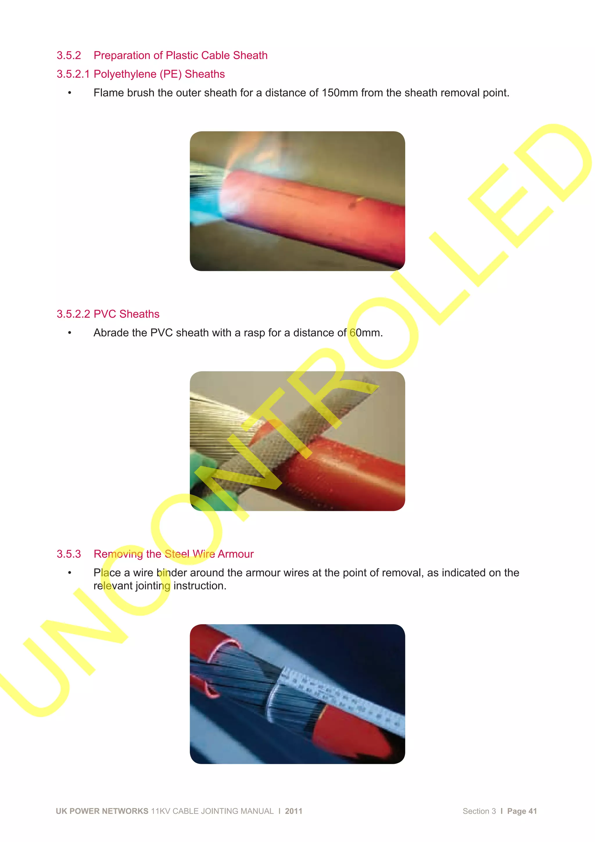 UKPN 11kV 6.6kV HV Cable Jointing, Preparation & Installation Manual ...