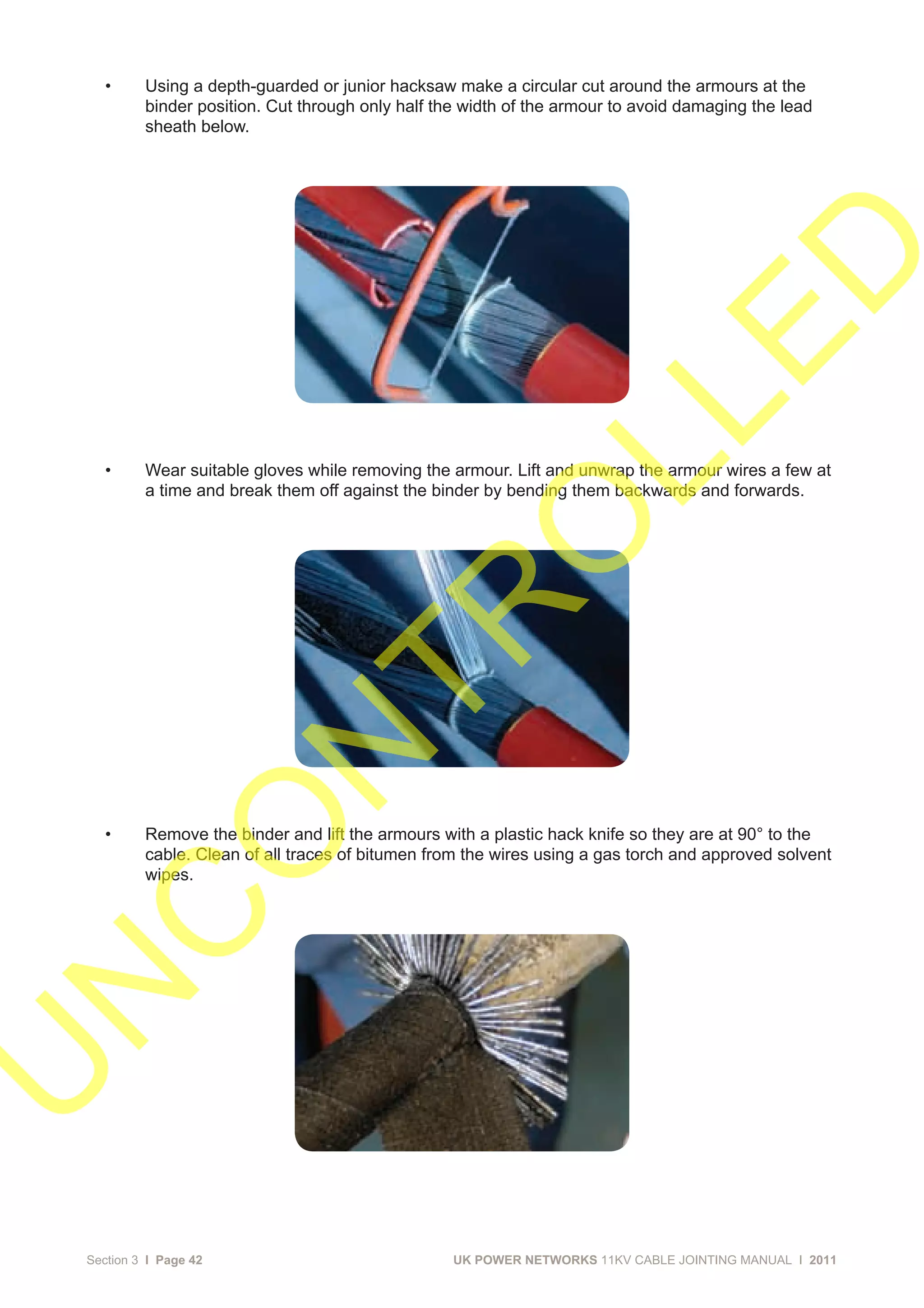 UKPN 11kV 6.6kV HV Cable Jointing, Preparation & Installation Manual ...