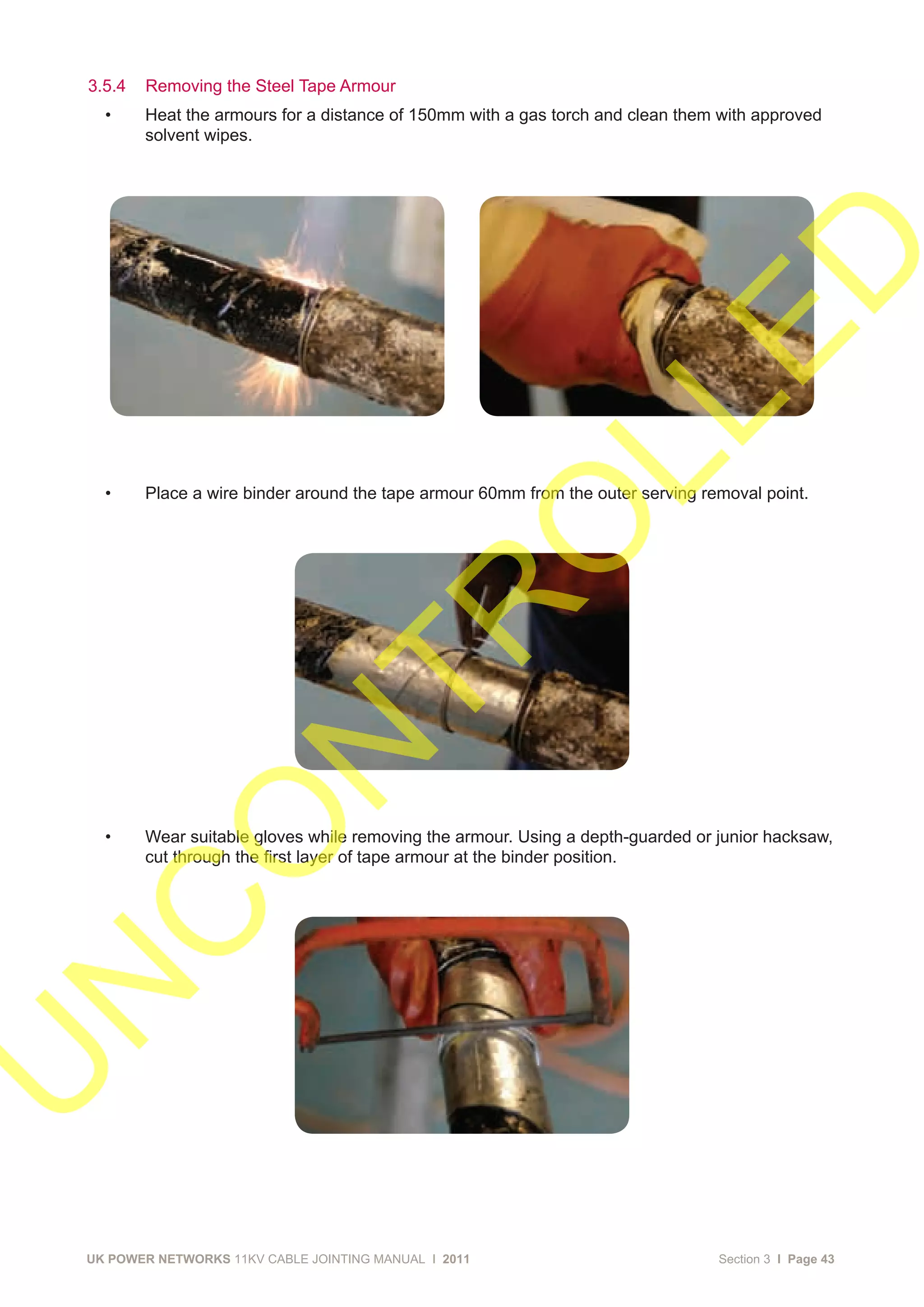 UKPN 11kV 6.6kV HV Cable Jointing, Preparation & Installation Manual ...