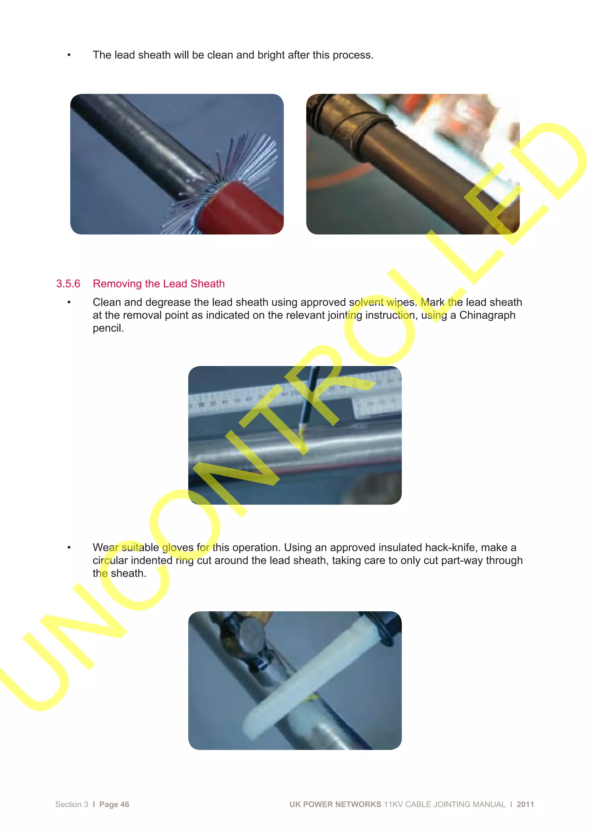 UKPN 11kV 6.6kV HV Cable Jointing, Preparation & Installation Manual ...