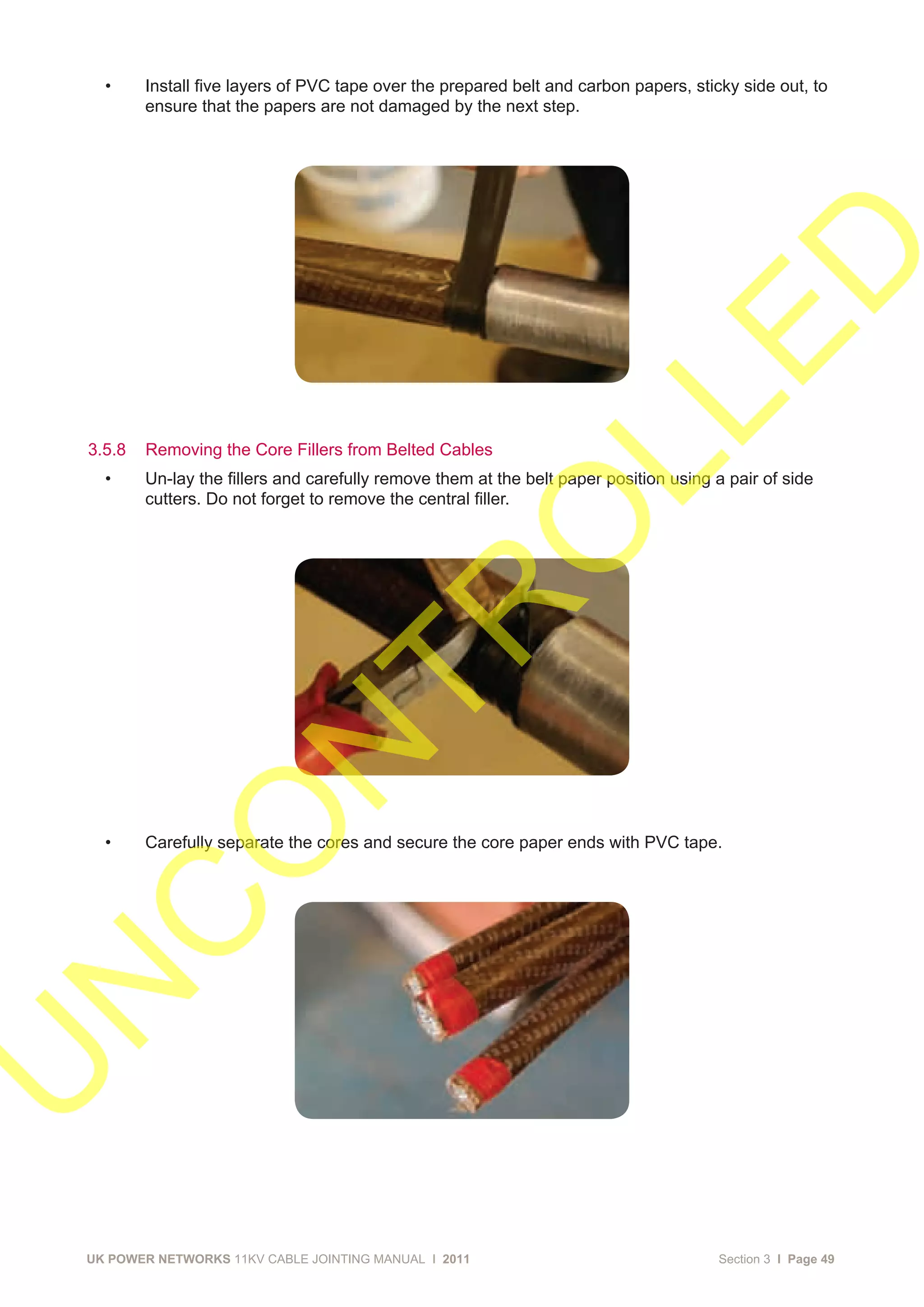 UKPN 11kV 6.6kV HV Cable Jointing, Preparation & Installation Manual ...