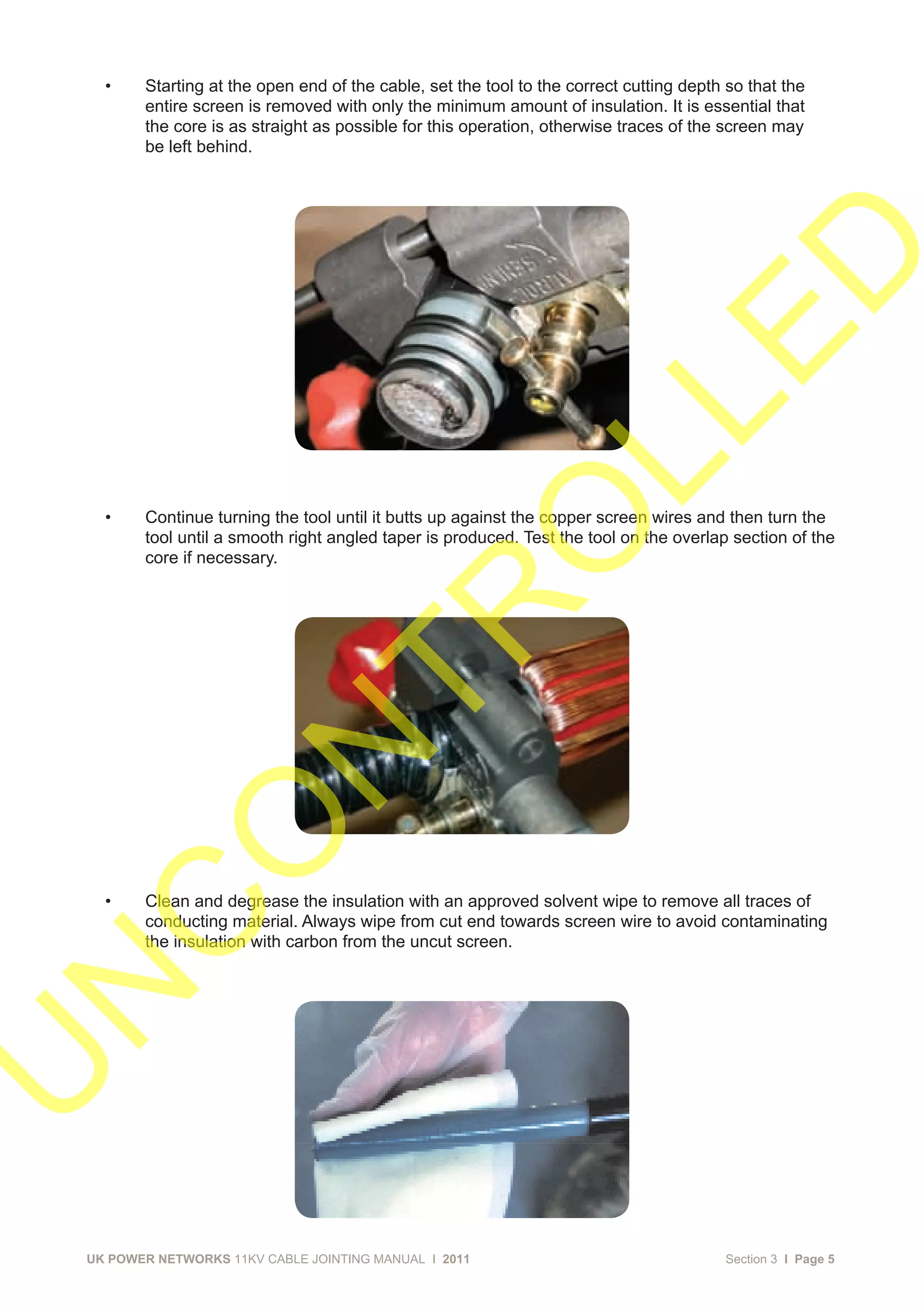 UKPN 11kV 6.6kV HV Cable Jointing, Preparation & Installation Manual ...