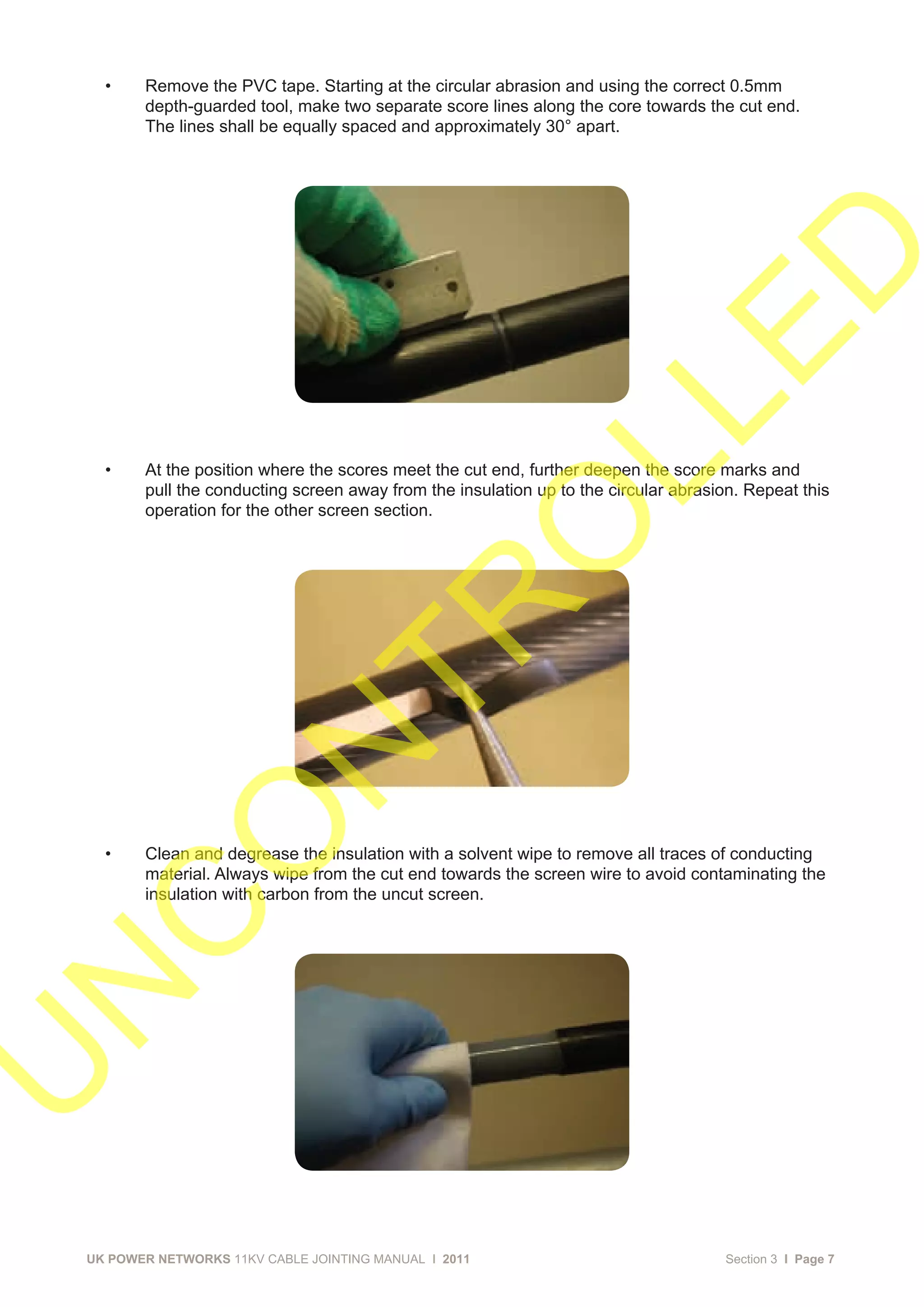 UKPN 11kV 6.6kV HV Cable Jointing, Preparation & Installation Manual ...