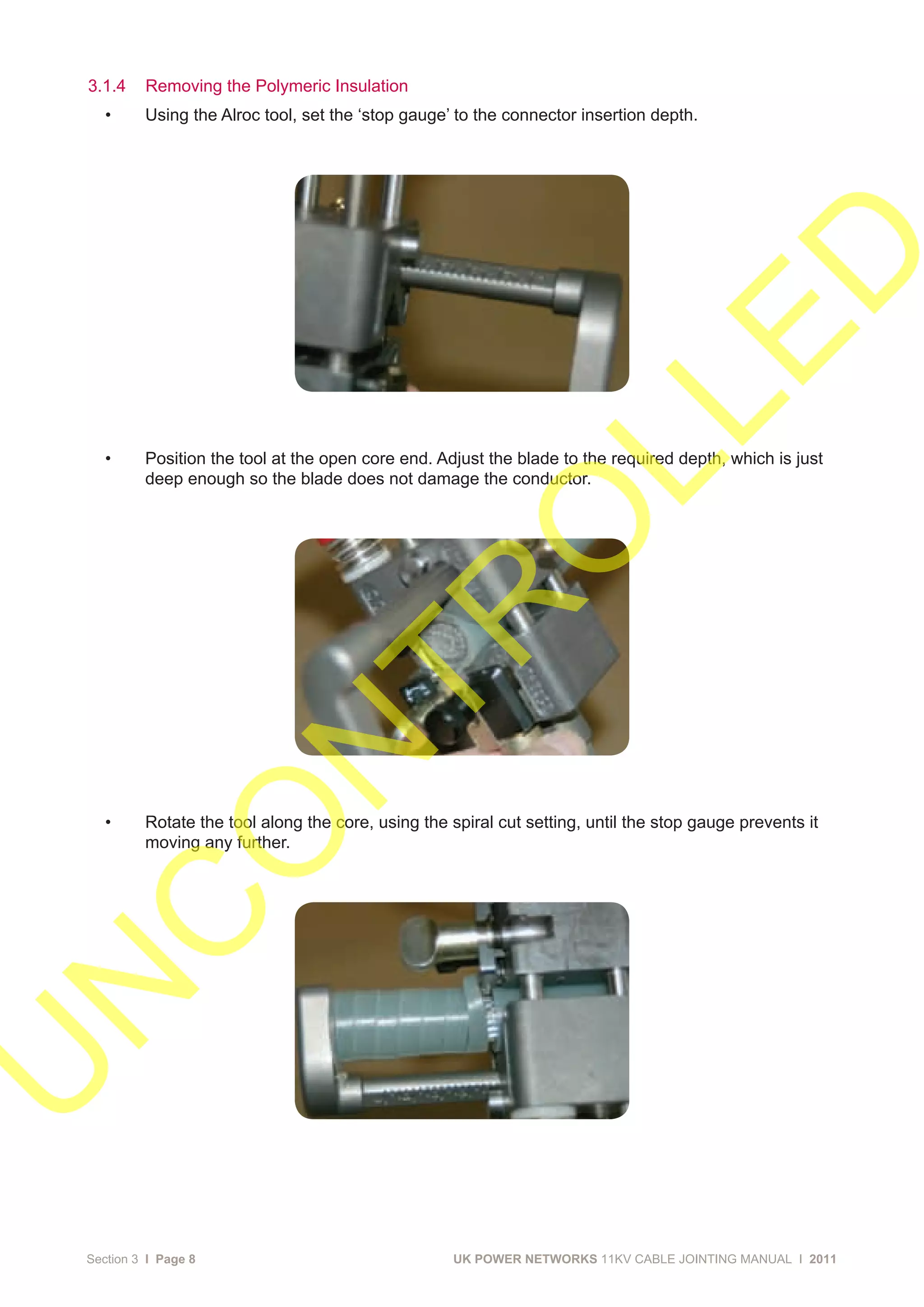 UKPN 11kV 6.6kV HV Cable Jointing, Preparation & Installation Manual ...
