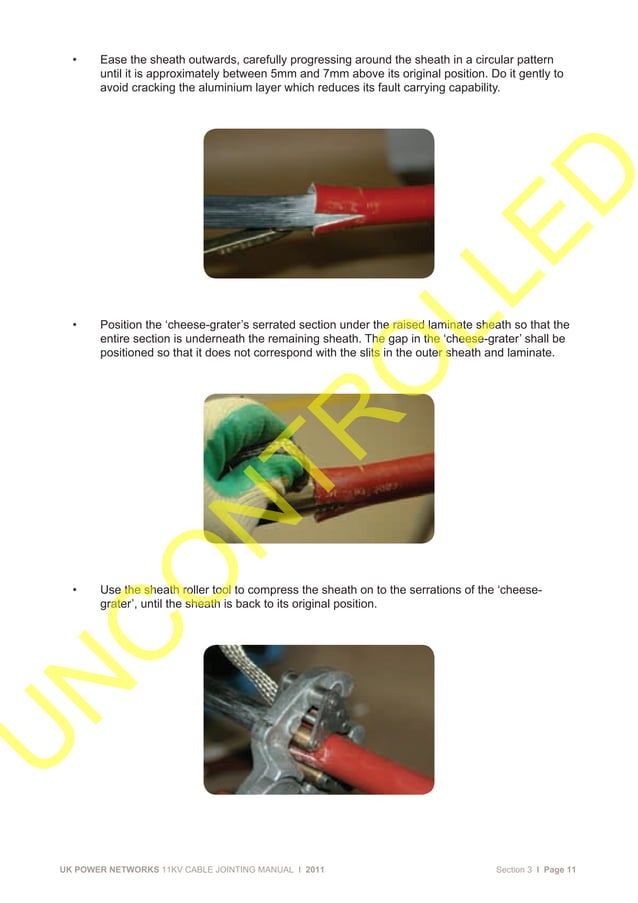 UKPN 11kV 6.6kV HV Cable Jointing, Preparation & Installation Manual ...
