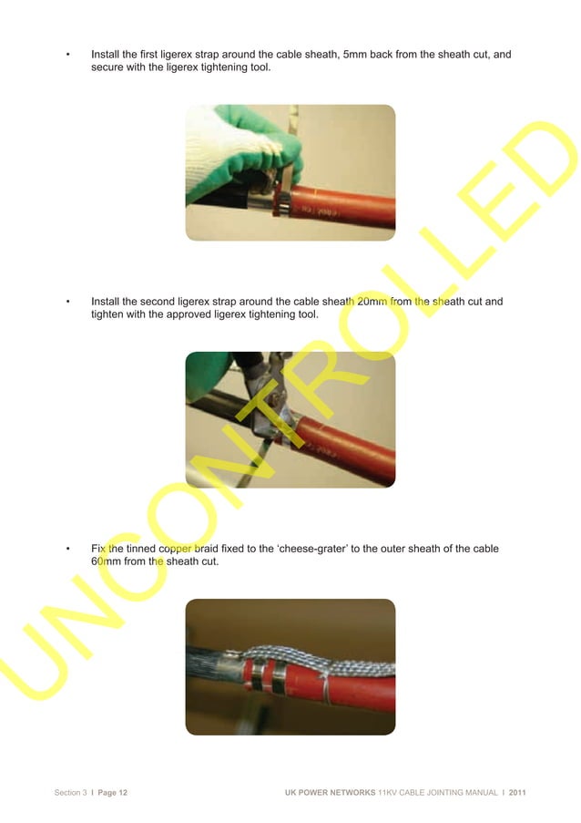 UKPN 11kV 6.6kV HV Cable Jointing, Preparation & Installation Manual ...