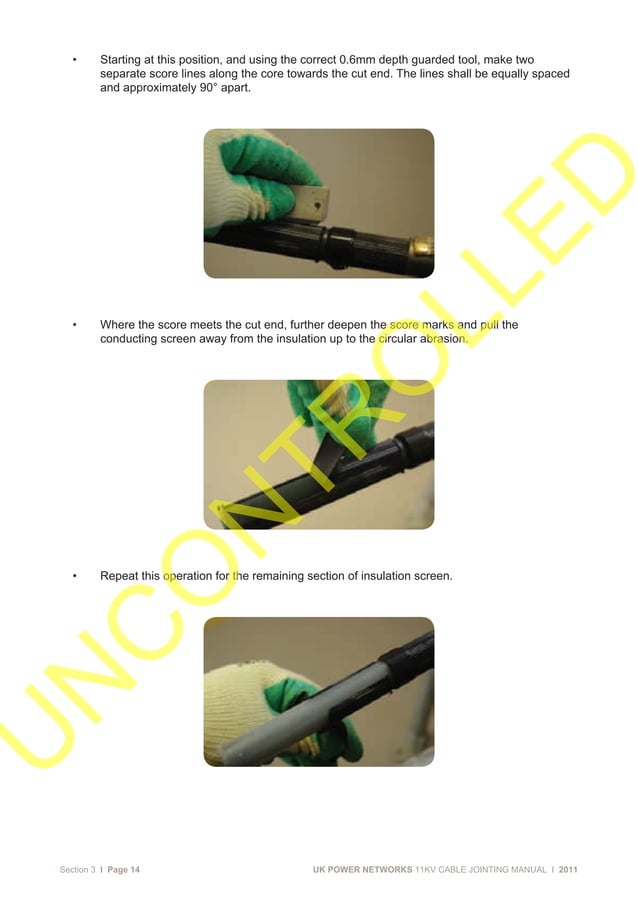 UKPN 11kV 6.6kV HV Cable Jointing, Preparation & Installation Manual ...