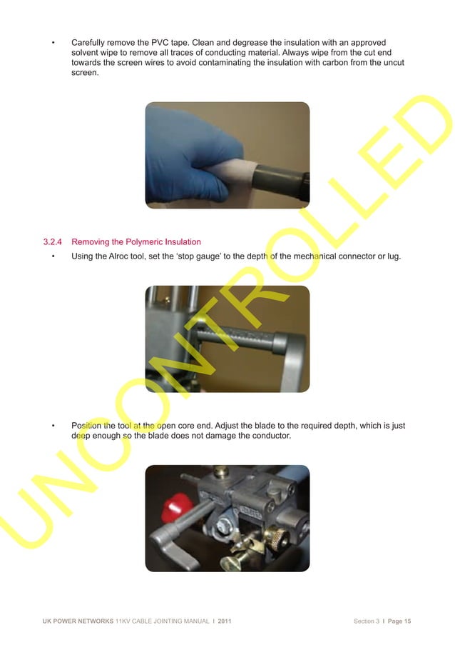 UKPN 11kV 6.6kV HV Cable Jointing, Preparation & Installation Manual ...