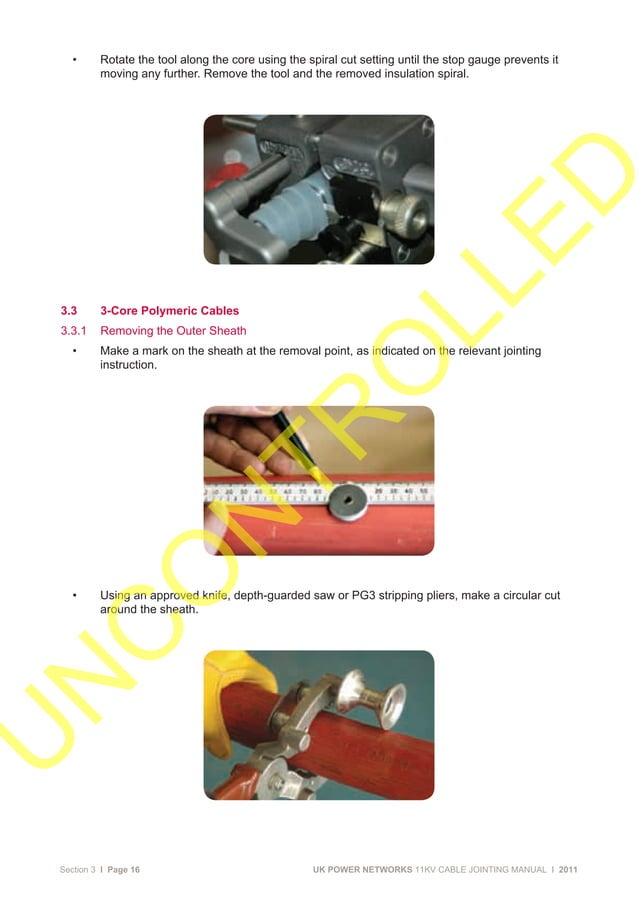 UKPN 11kV 6.6kV HV Cable Jointing, Preparation & Installation Manual ...