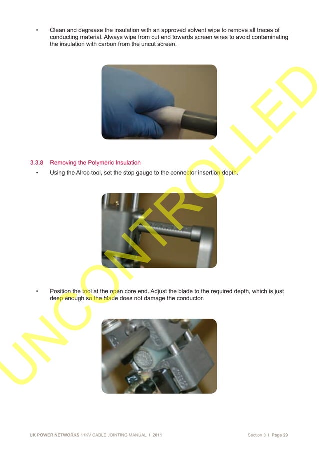UKPN 11kV 6.6kV HV Cable Jointing, Preparation & Installation Manual ...