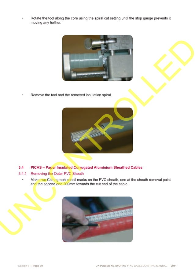 UKPN 11kV 6.6kV HV Cable Jointing, Preparation & Installation Manual ...