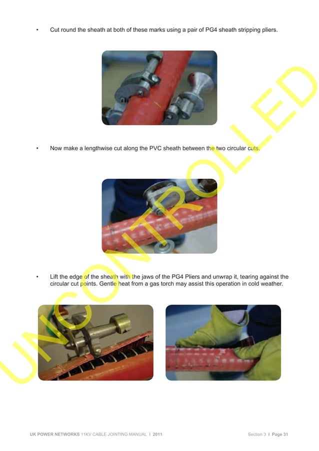 UKPN 11kV 6.6kV HV Cable Jointing, Preparation & Installation Manual ...