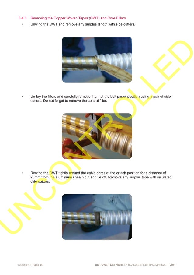 UKPN 11kV 6.6kV HV Cable Jointing, Preparation & Installation Manual ...