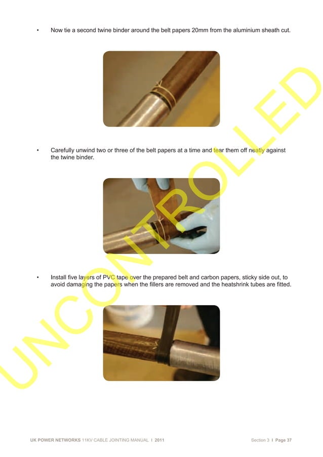 UKPN 11kV 6.6kV HV Cable Jointing, Preparation & Installation Manual ...