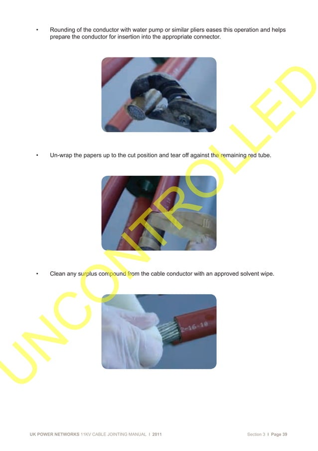 UKPN 11kV 6.6kV HV Cable Jointing, Preparation & Installation Manual ...