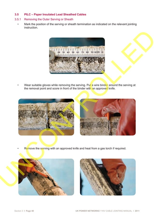 UKPN 11kV 6.6kV HV Cable Jointing, Preparation & Installation Manual ...
