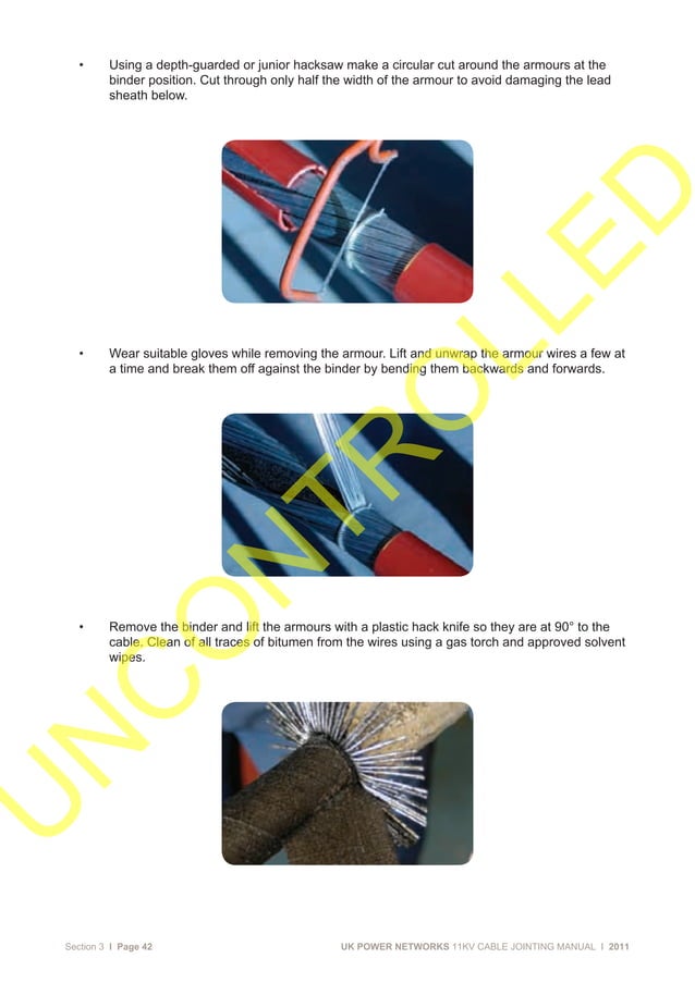 UKPN 11kV 6.6kV HV Cable Jointing, Preparation & Installation Manual ...