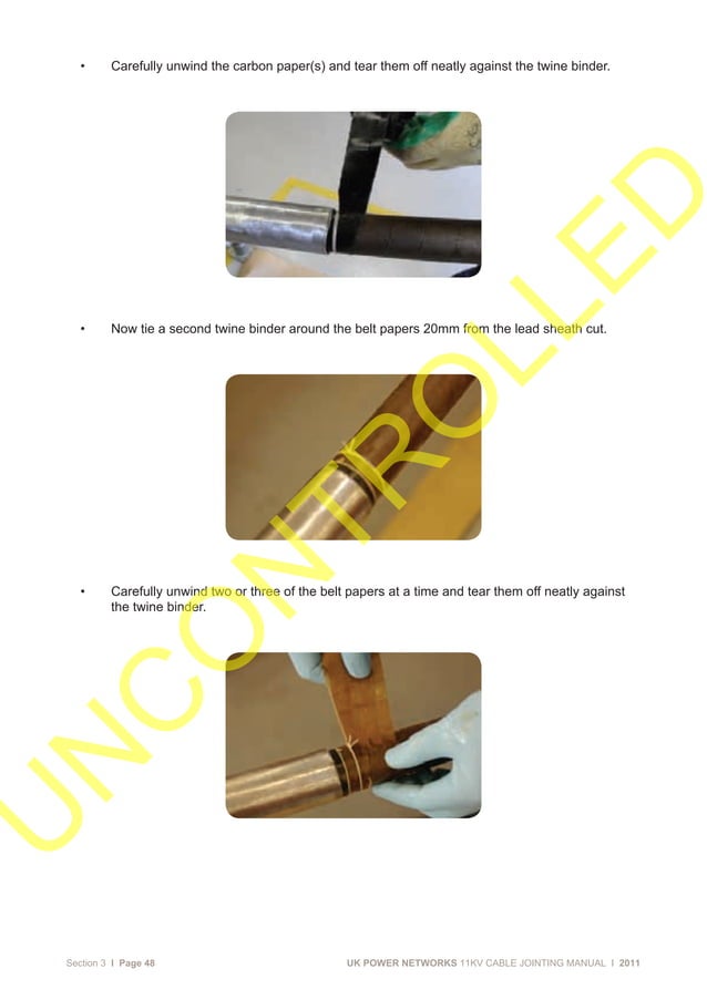 UKPN 11kV 6.6kV HV Cable Jointing, Preparation & Installation Manual ...