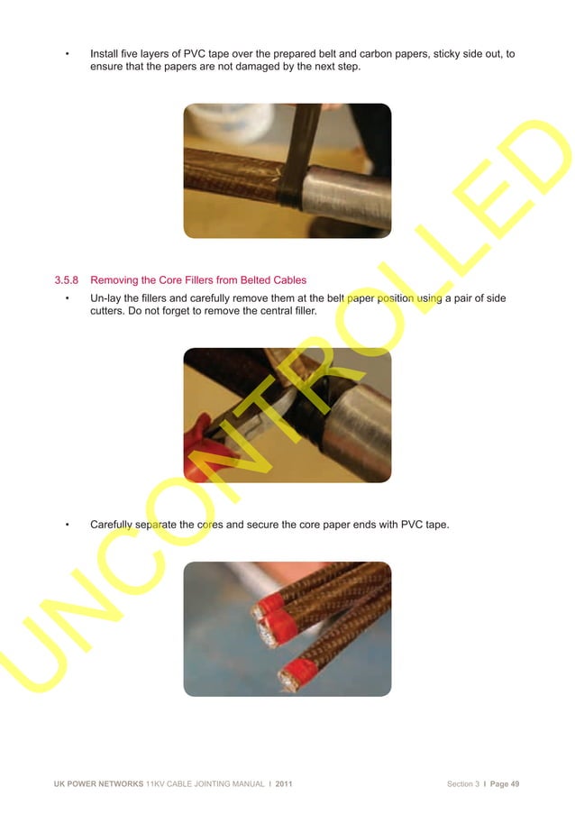 UKPN 11kV 6.6kV HV Cable Jointing, Preparation & Installation Manual ...