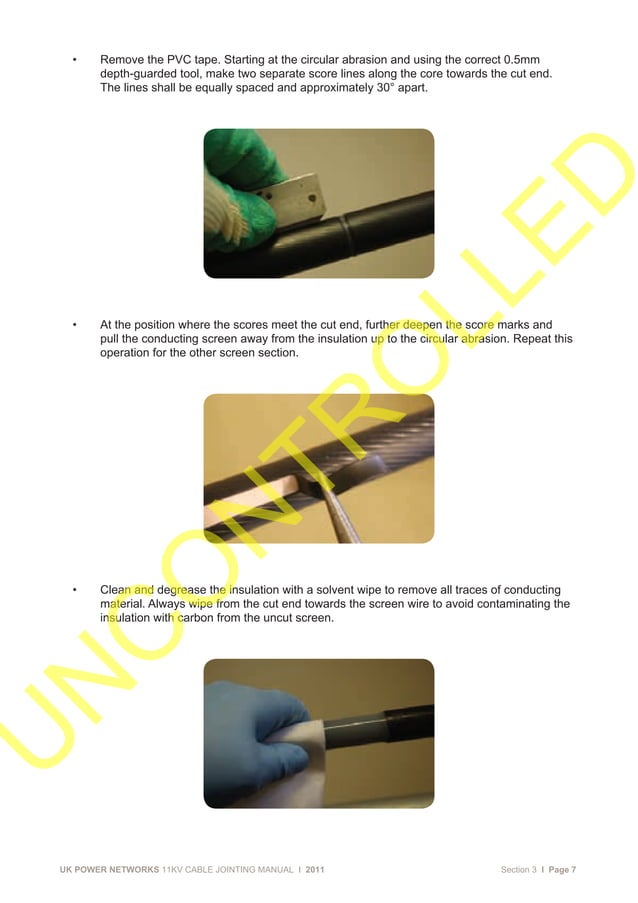 UKPN 11kV 6.6kV HV Cable Jointing, Preparation & Installation Manual ...