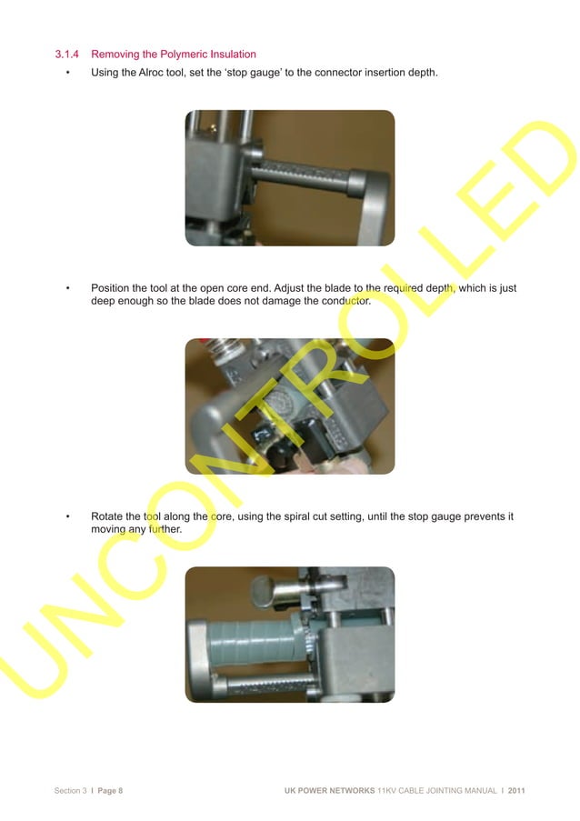 UKPN 11kV 6.6kV HV Cable Jointing, Preparation & Installation Manual ...
