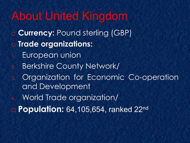 the economy of UK | PPTX