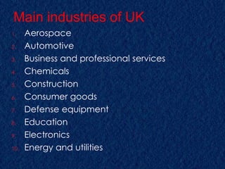 the economy of UK | PPTX