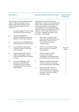 UK Professional Standards Framework | PDF