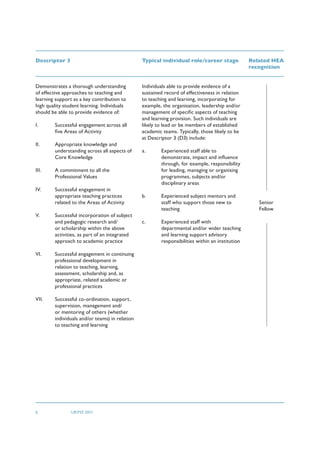 UK Professional Standards Framework | PDF