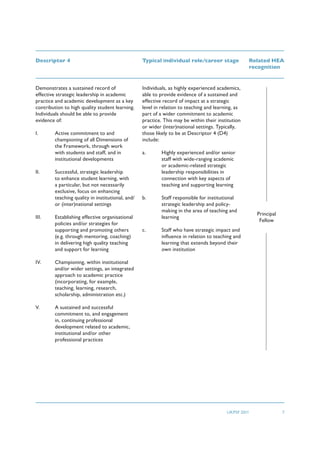 UK Professional Standards Framework | PDF