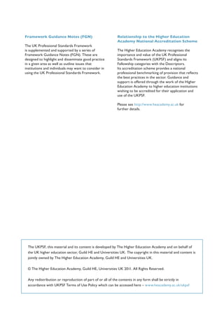 UK Professional Standards Framework | PDF