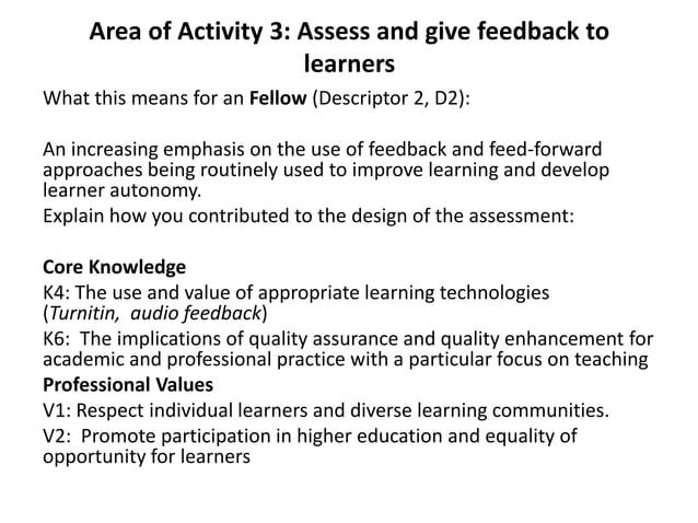 Uk professional standards framework unwrapped fhea v3 | PPTX ...