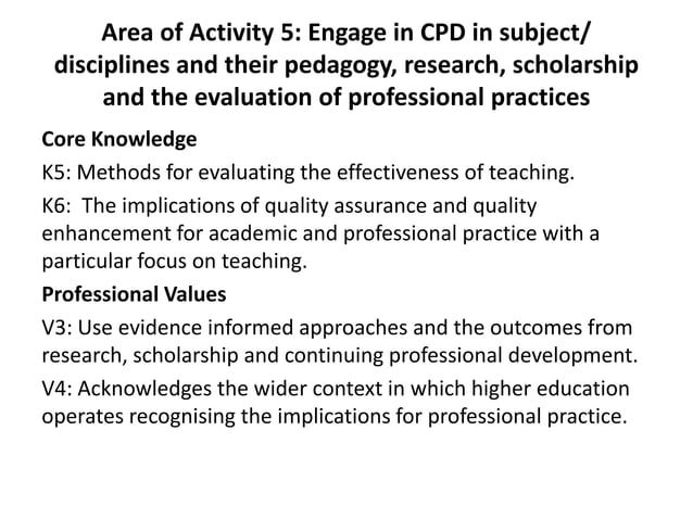 Uk professional standards framework unwrapped fhea v3 | PPTX ...