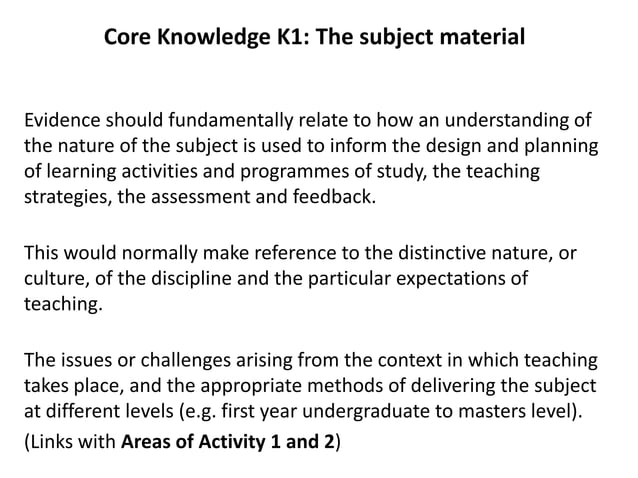 Uk professional standards framework unwrapped fhea v3 | PPTX ...
