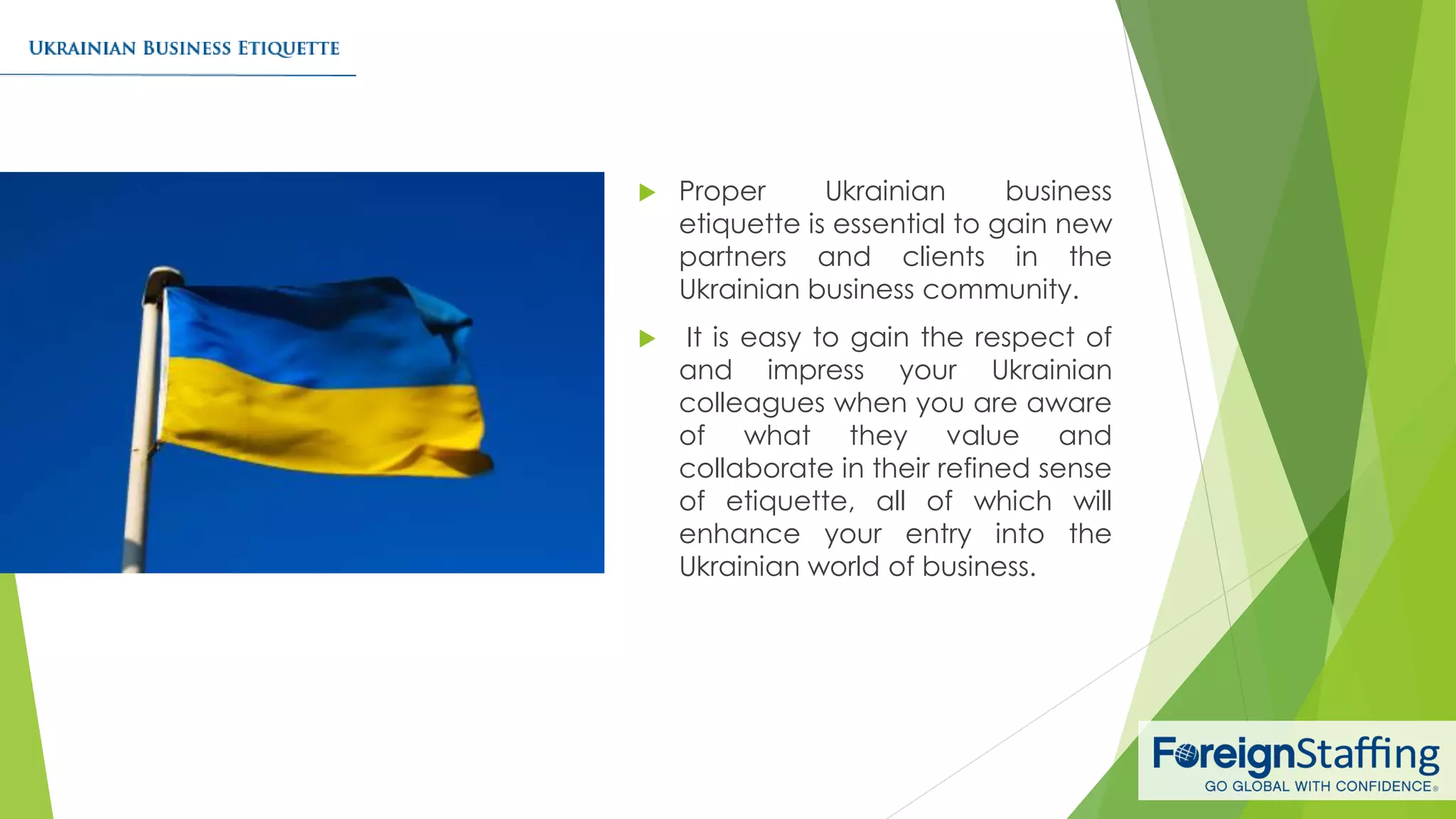 Ukrainian Business Etiquette | PDF