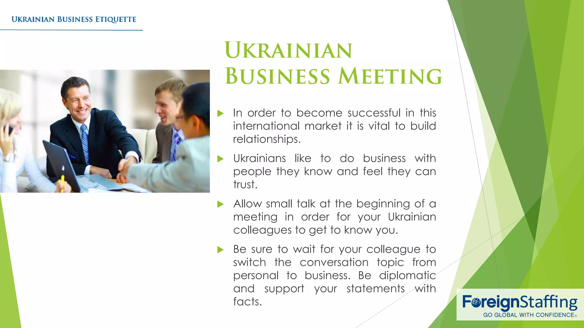 Ukrainian Business Etiquette | PDF